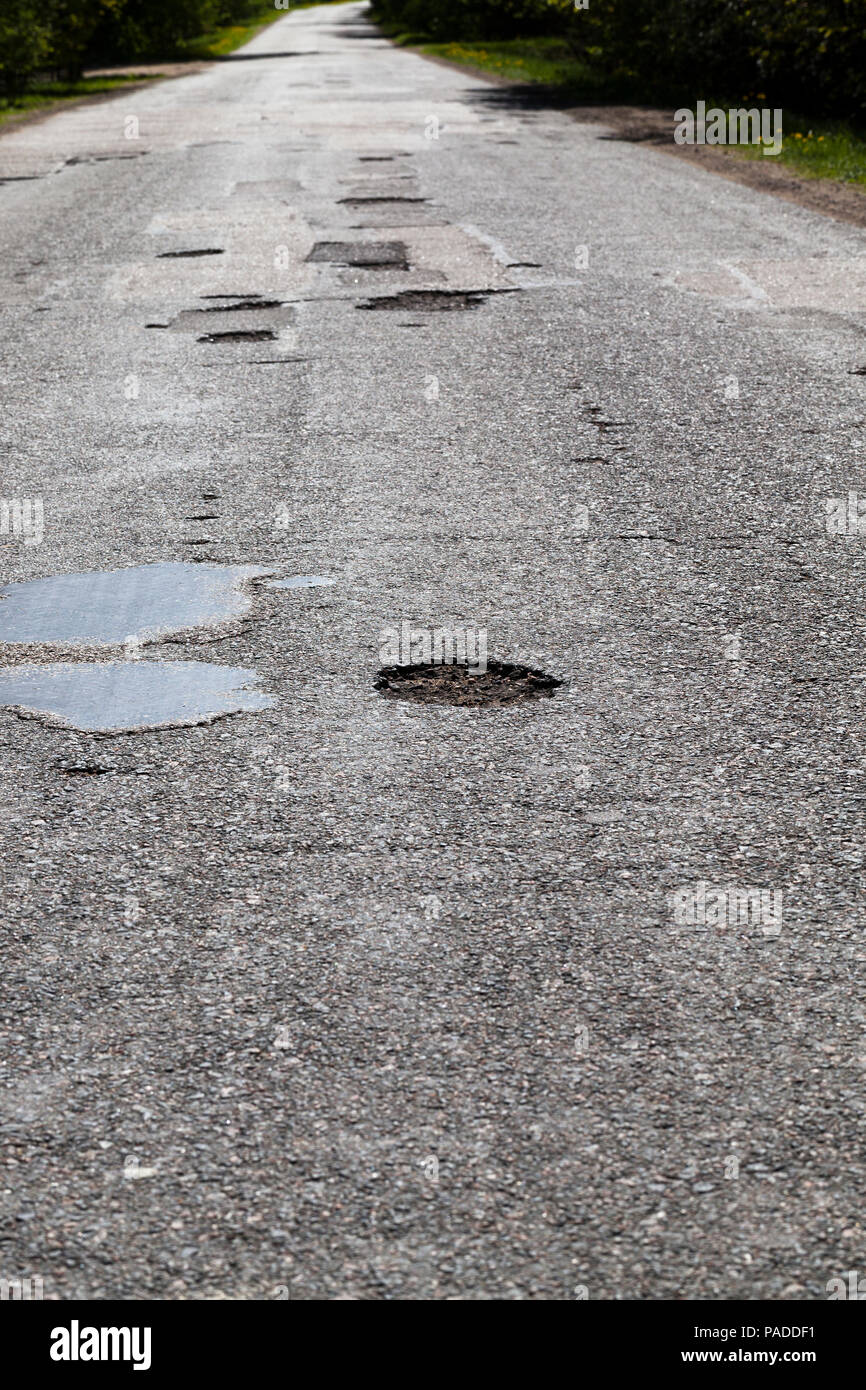 Roadway with holes hi-res stock photography and images - Alamy
