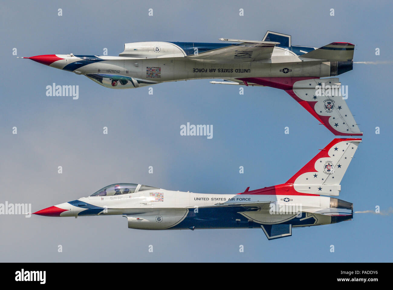 Maj. Alex Turner, Thunderbird 6 pilot, and Capt. Nicholas Eberling ...
