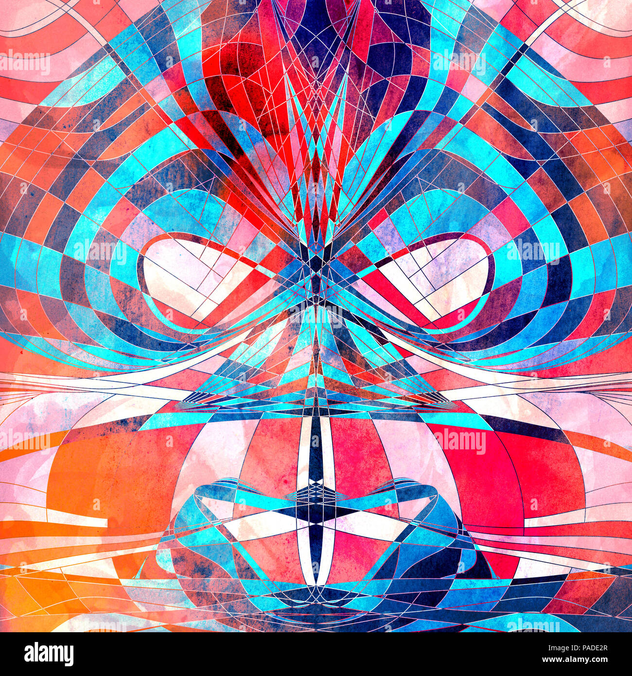 Abstract watercolor bright background with different colorful wave ...