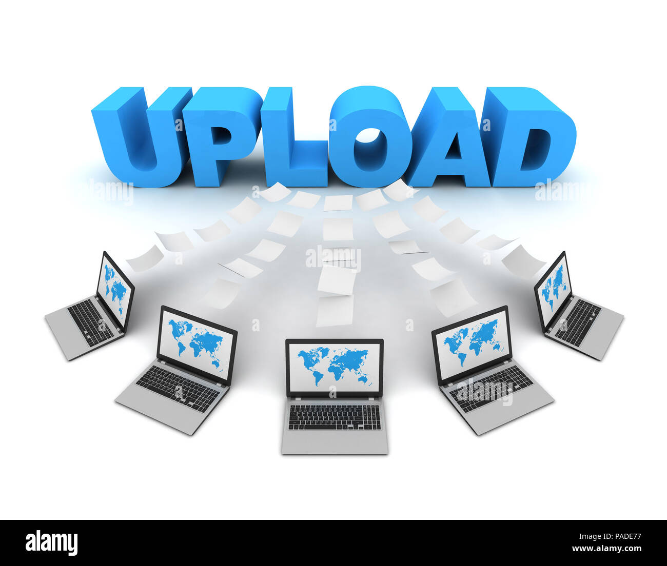Upload File Folder Icon Concept Cut Out Stock Images & Pictures - Alamy