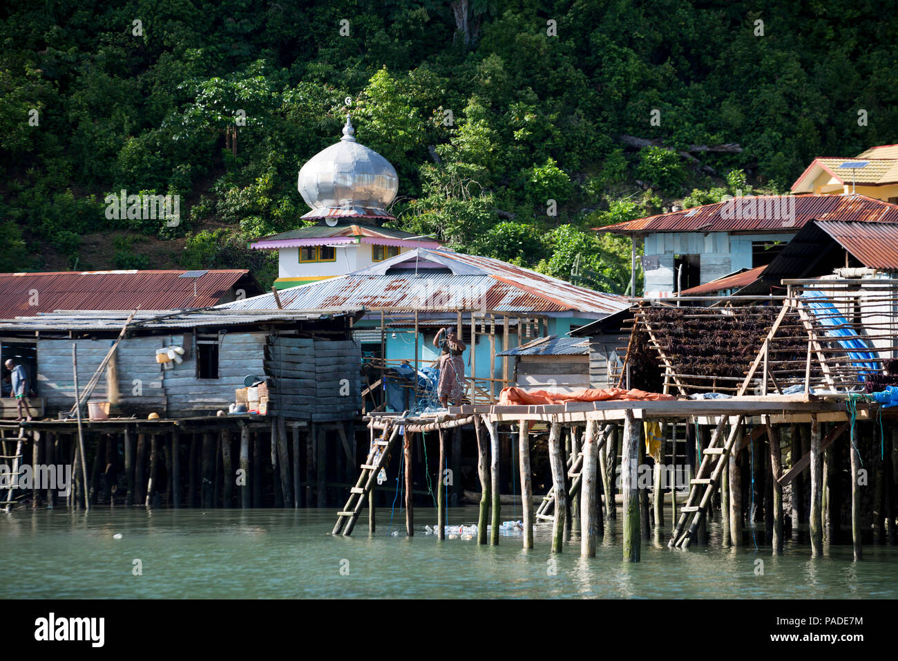 Coastal village, Dwars In Den Weg, Indonesia Stock Photo - Alamy
