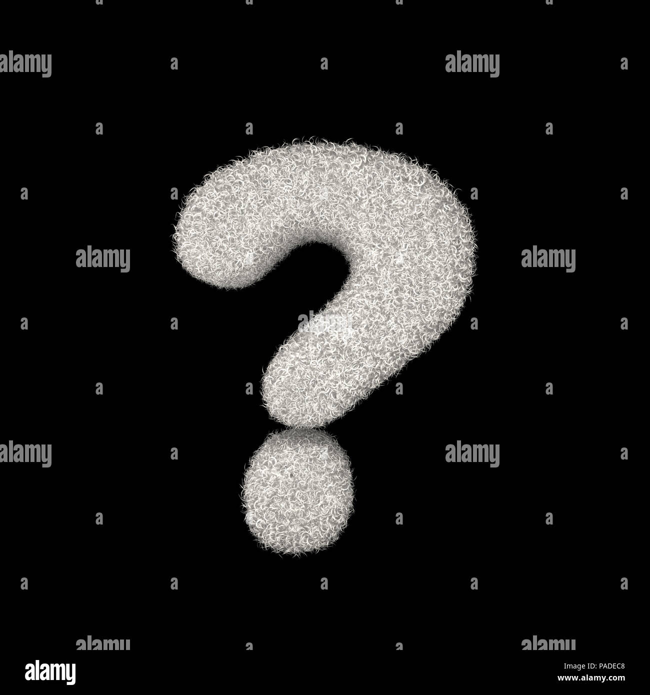 Illustration 3D Rendering Creative Illustration White Furry Symbol ...