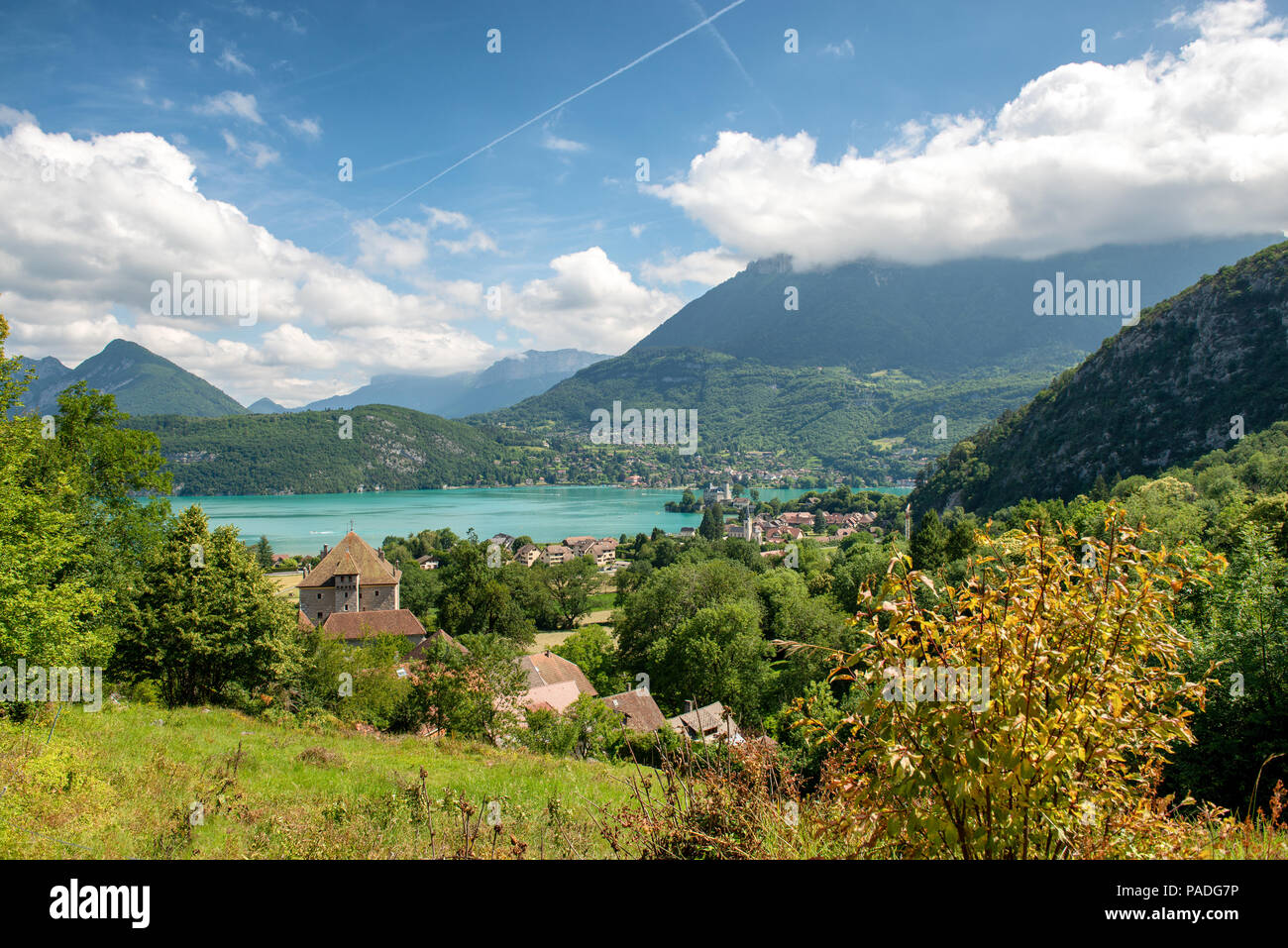 a view of Lake Annecy in the French Alps Stock Photo - Alamy