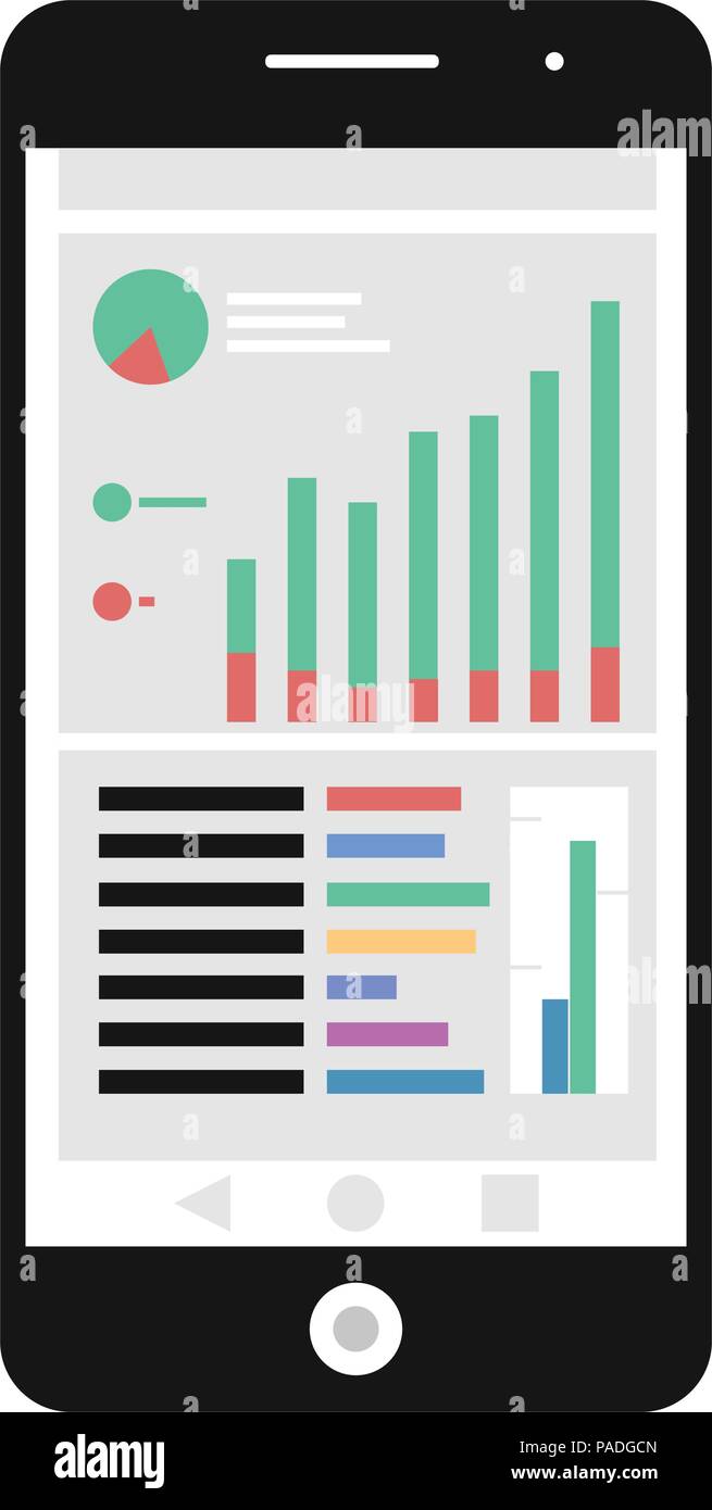 Mobile analytics icon on a white background Stock Vector Image & Art ...