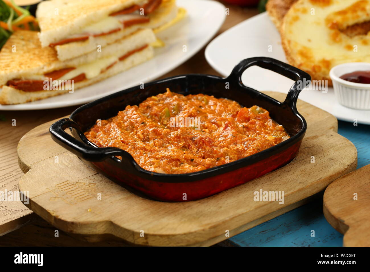 Turkish food menemen Stock Photo - Alamy