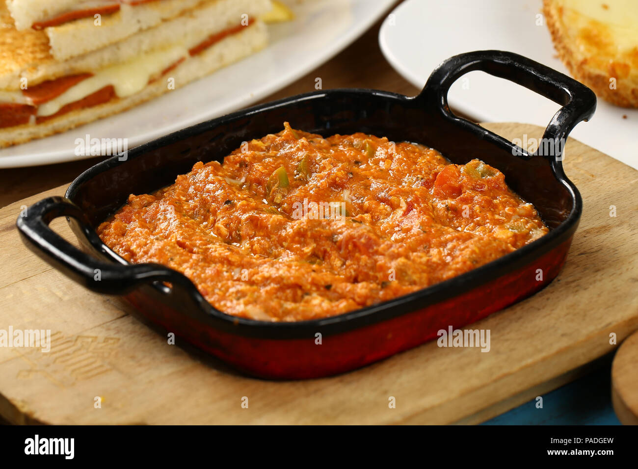 Turkish food menemen Stock Photo - Alamy