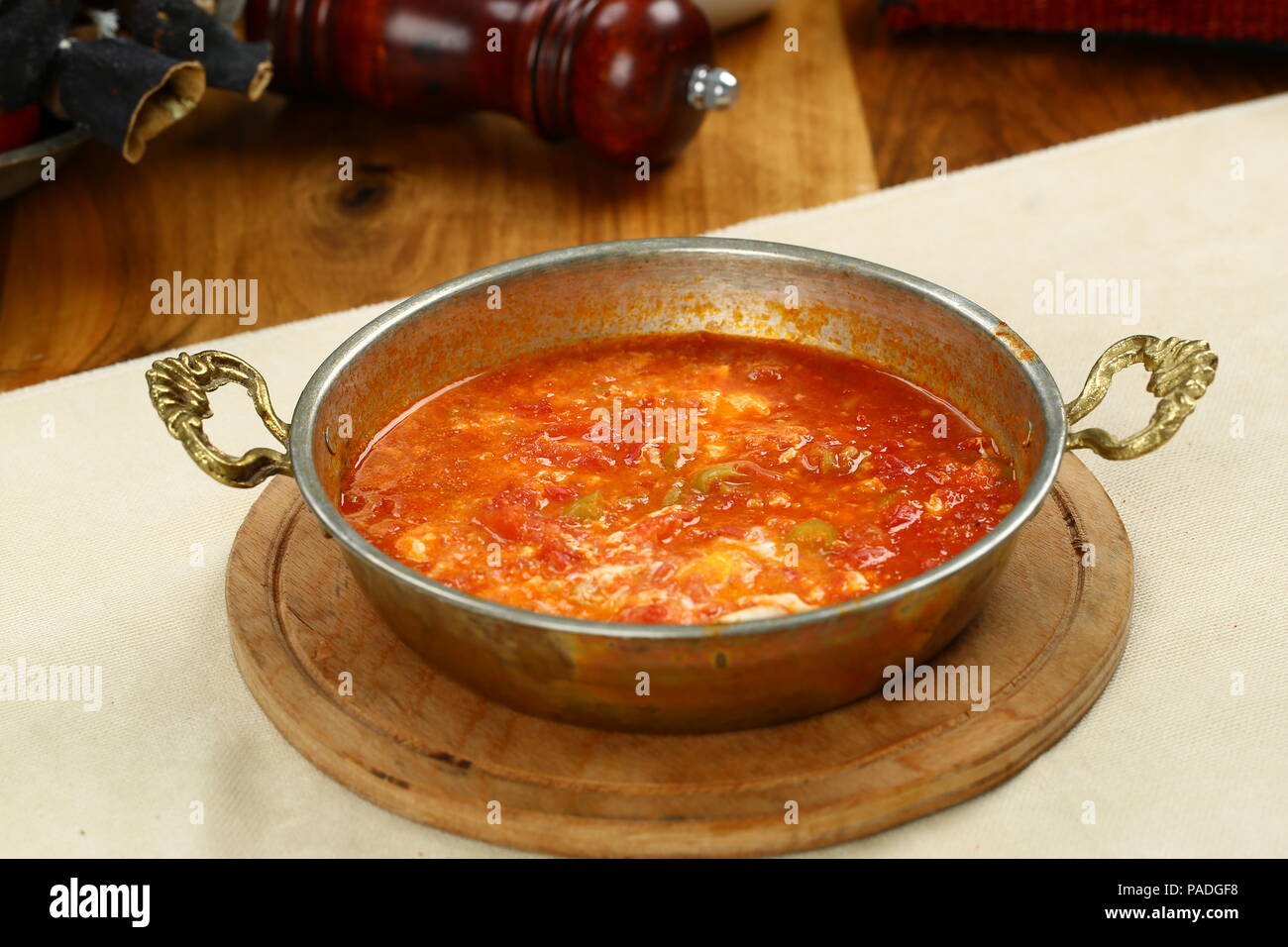 Turkish food menemen Stock Photo - Alamy