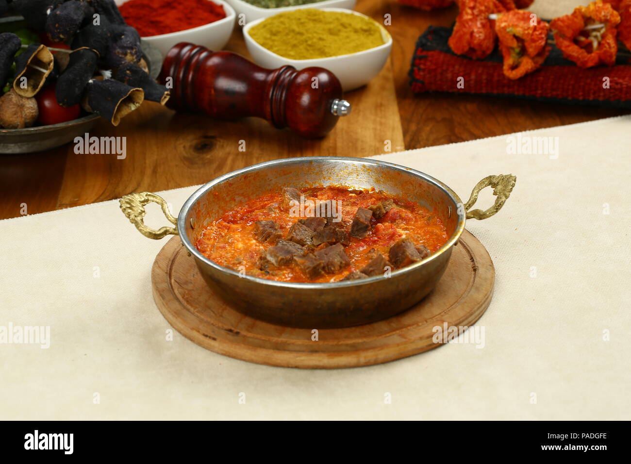 Turkish food menemen Stock Photo - Alamy