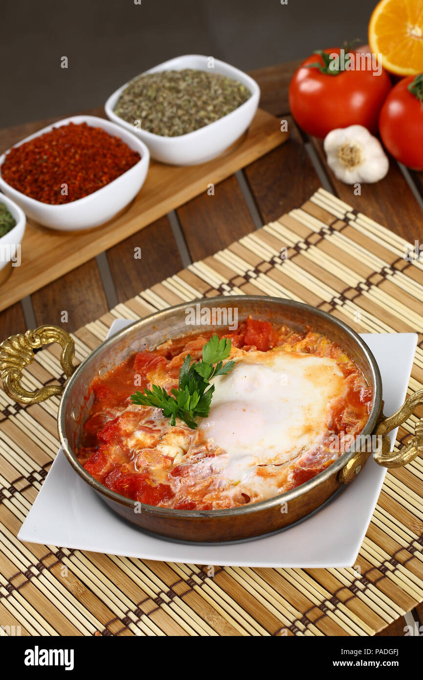 Turkish food menemen Stock Photo - Alamy