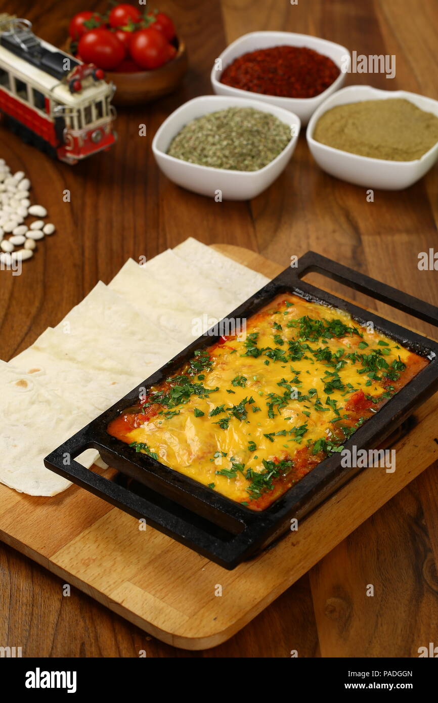 Turkish food menemen Stock Photo - Alamy