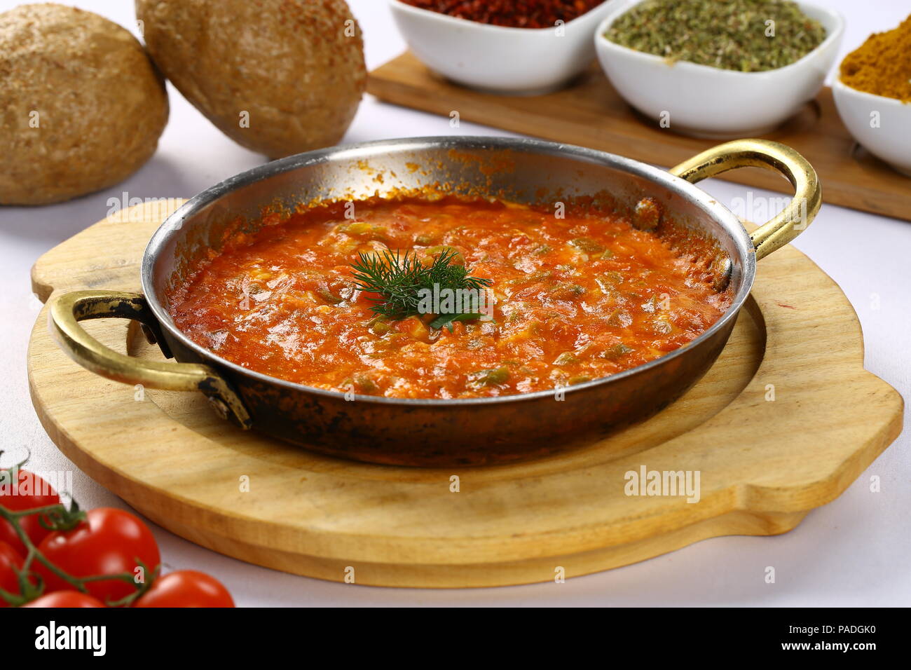 Turkish food menemen Stock Photo - Alamy