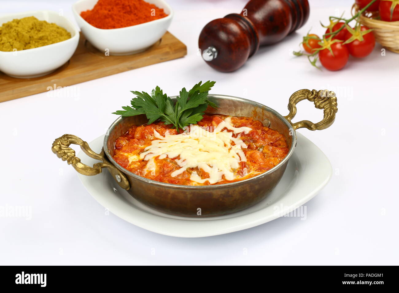 Turkish food menemen Stock Photo - Alamy
