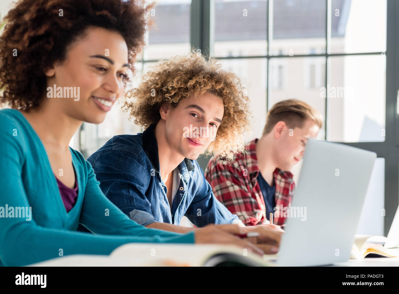 Student studying book hi-res stock photography and images - Alamy