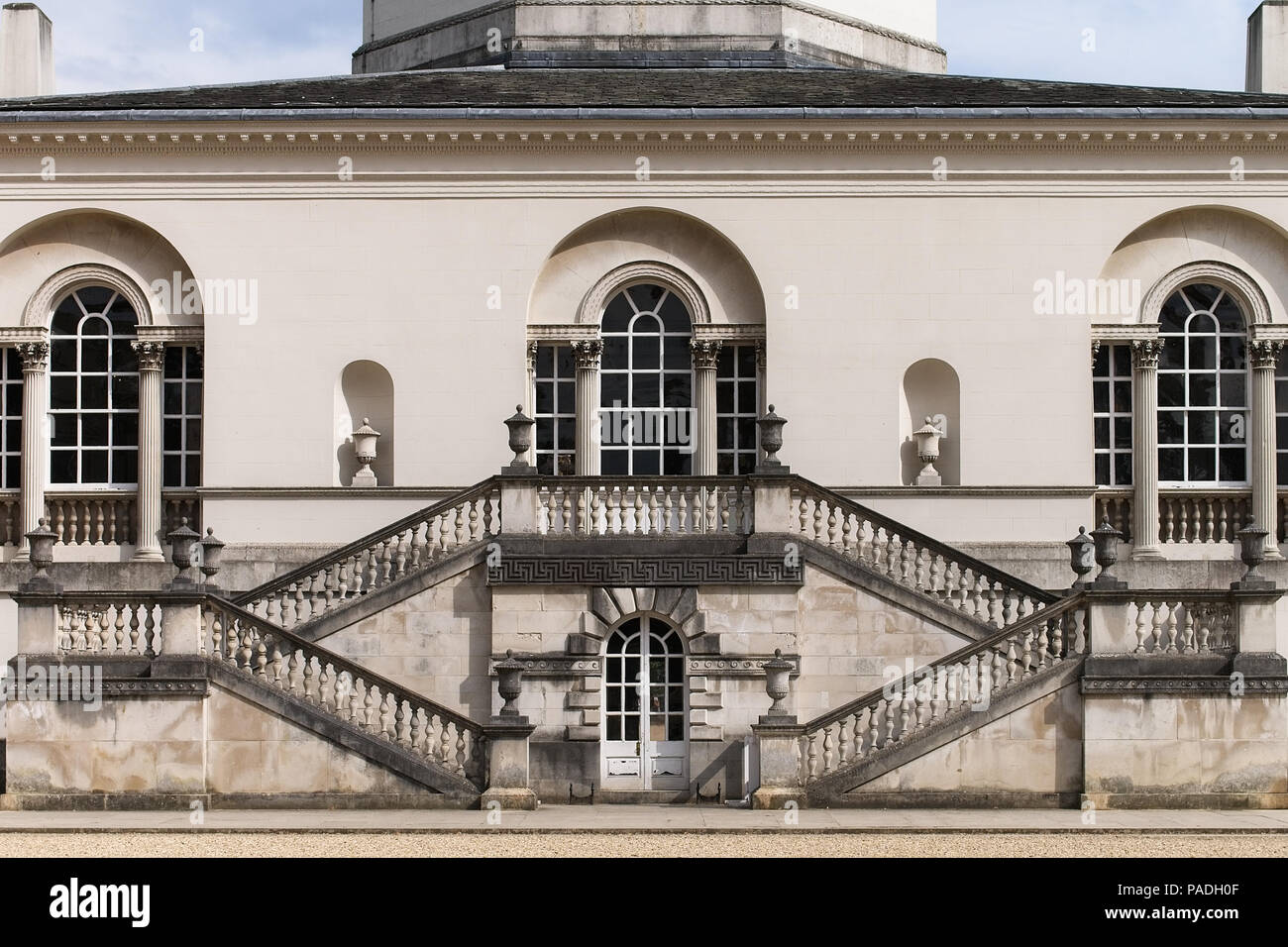 Chiswick, London, UK - July 19 2018: Closeup of Chiswick House, a ...