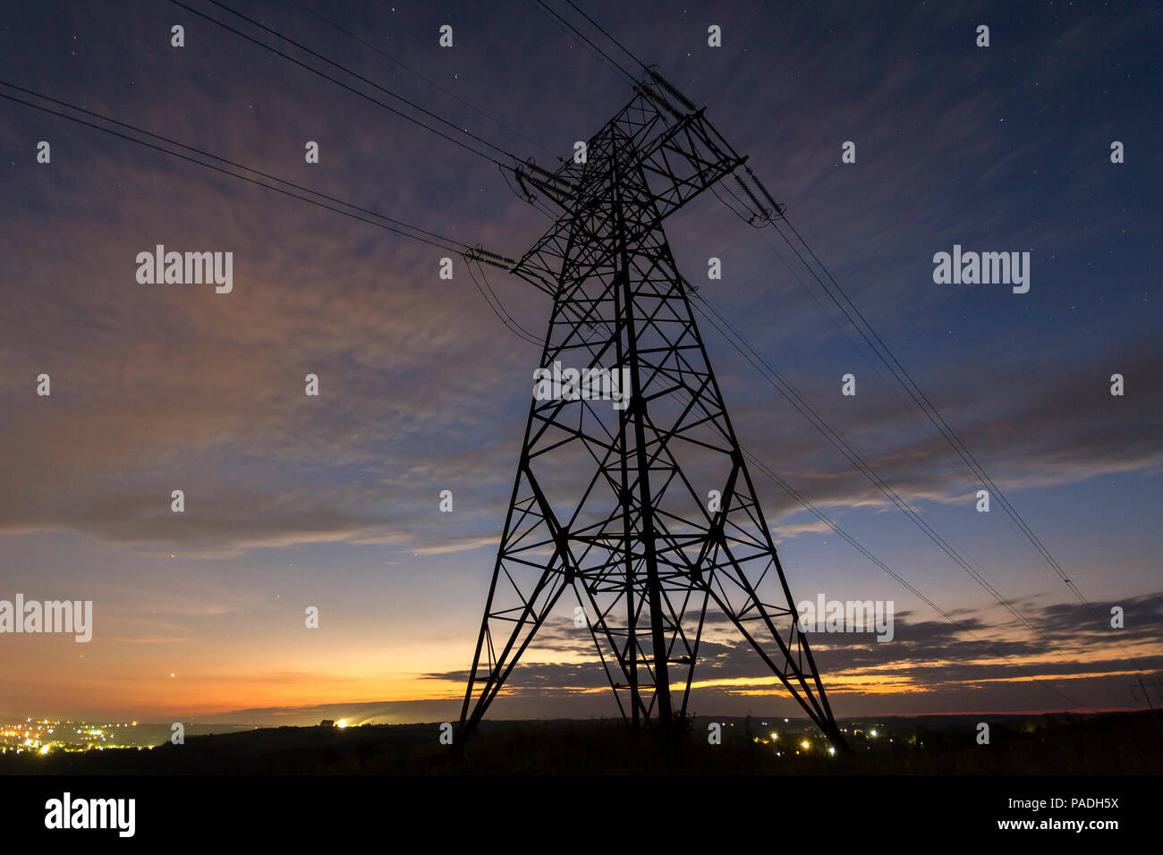 Transmission and long distance distribution of electricity concept ...