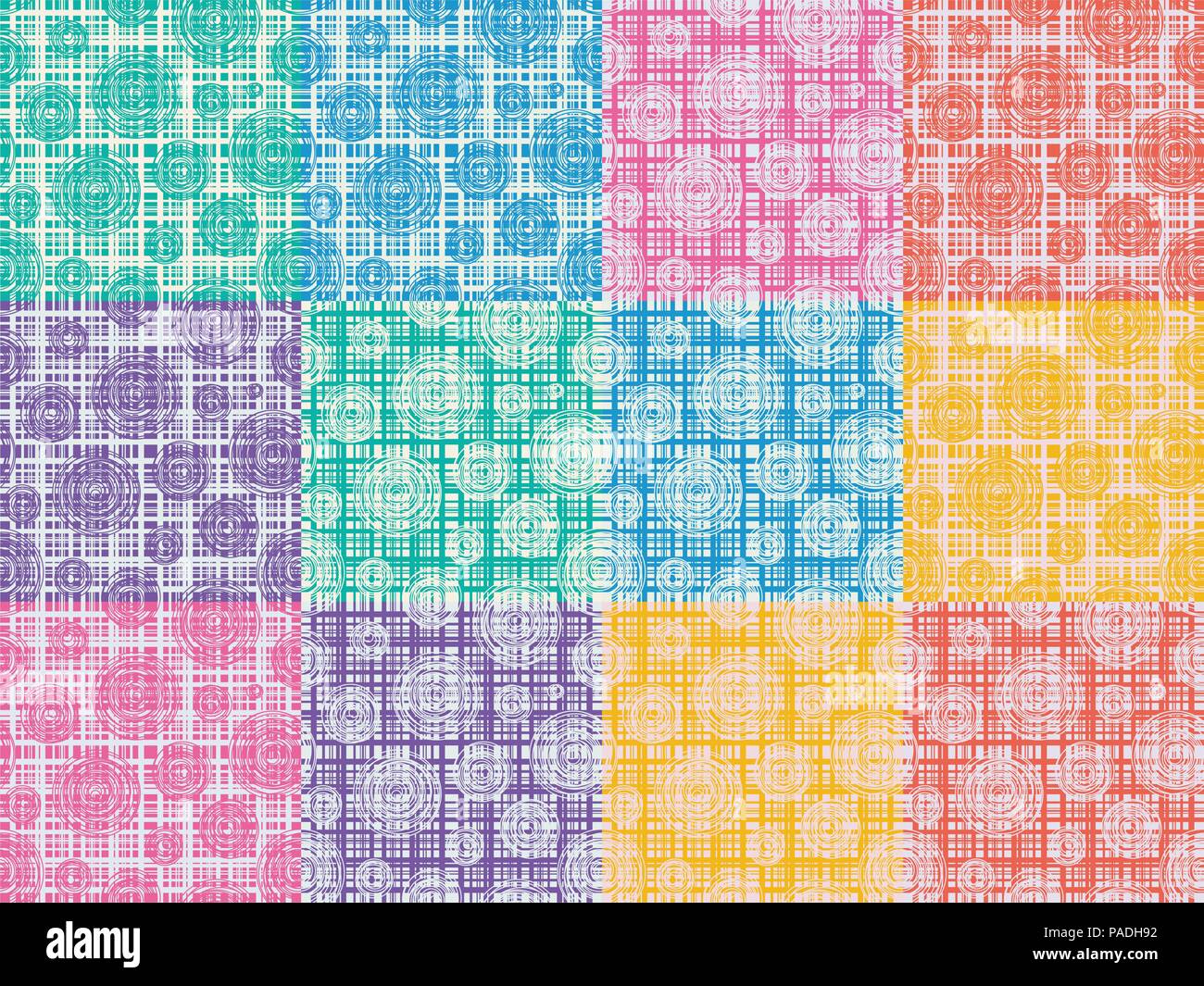 vector collection of seamless background patterns of abstract round ...