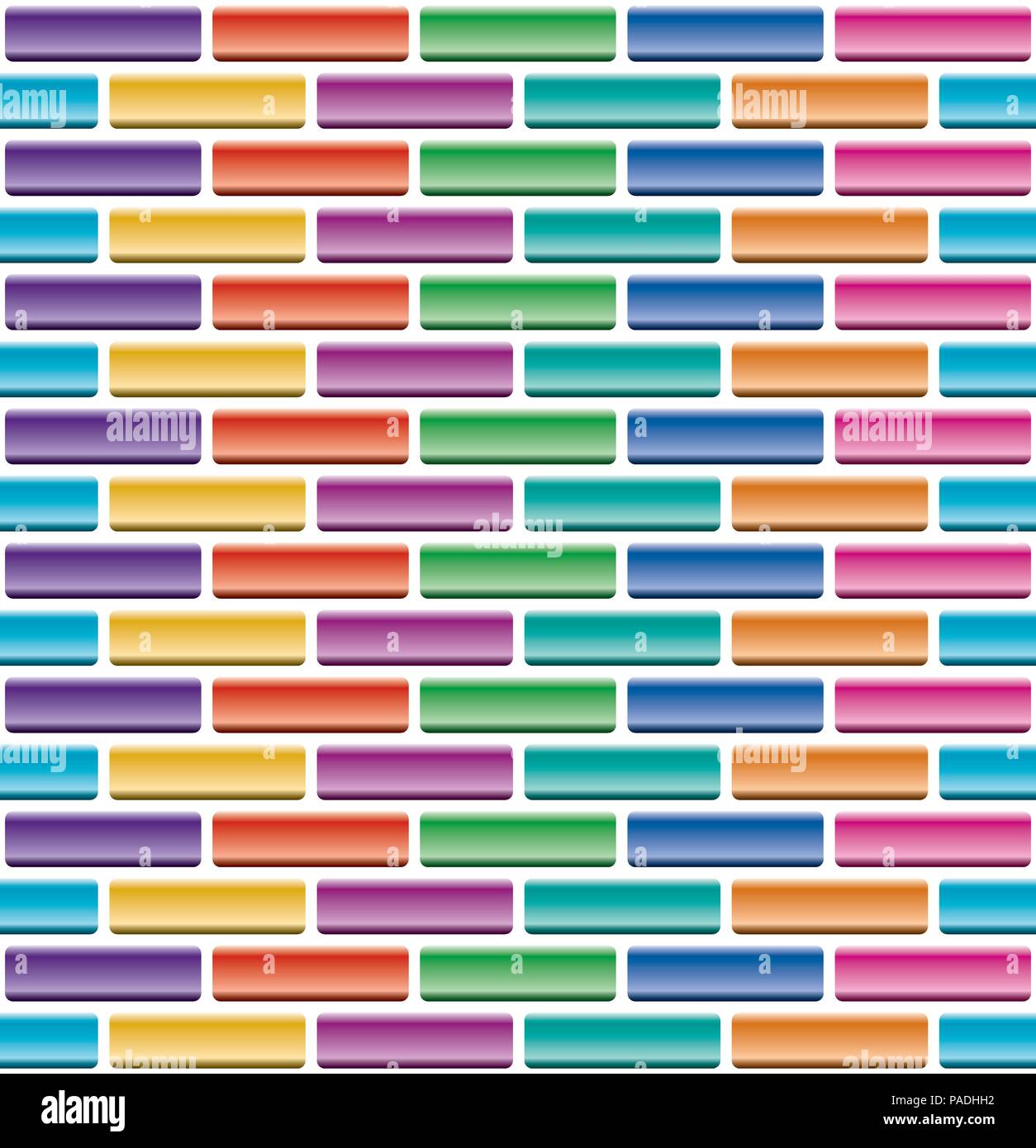 vector seamless pattern of colorful brick wall Stock Vector Image & Art ...