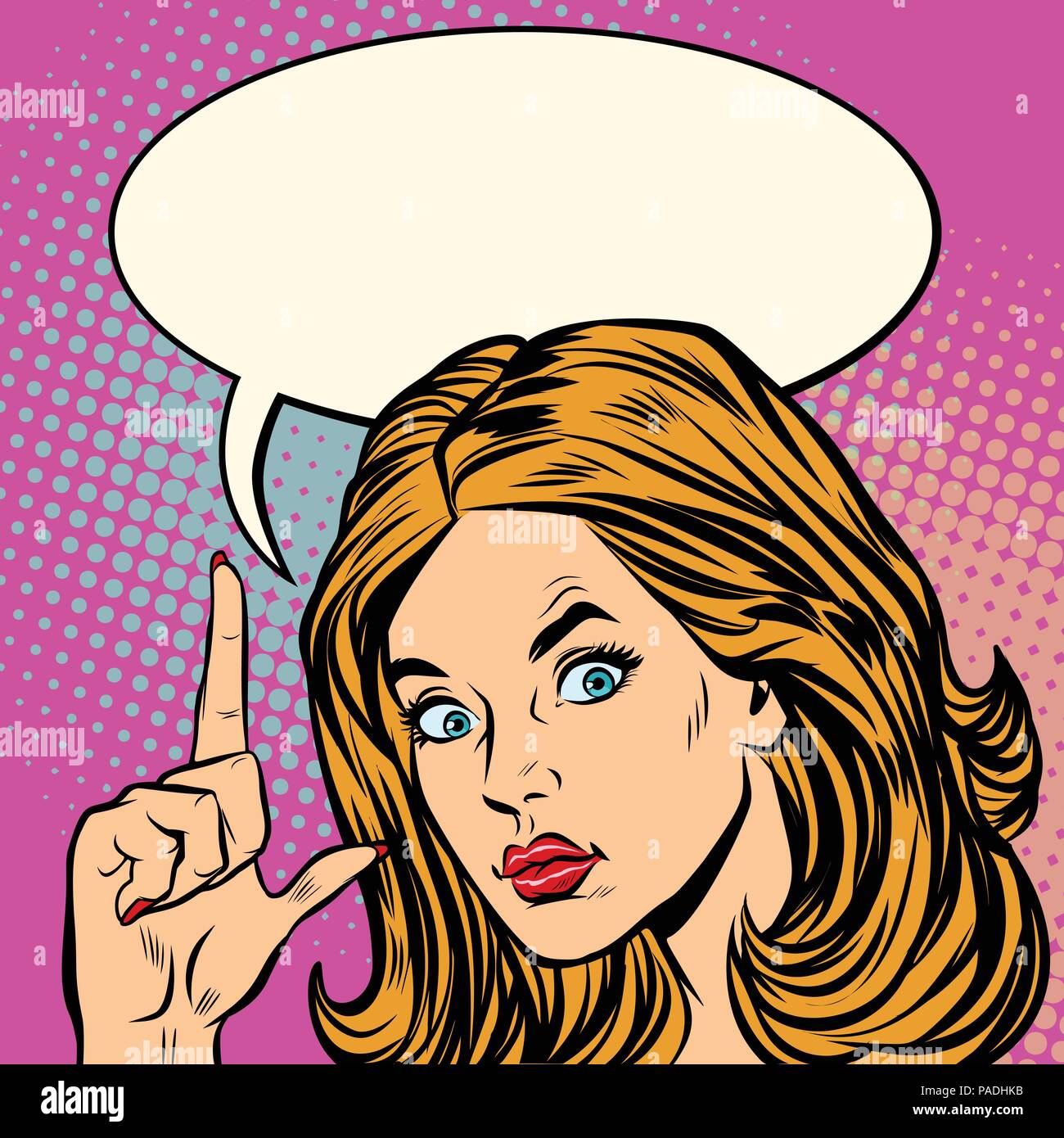 serious woman index finger attention gesture Stock Vector Image & Art ...