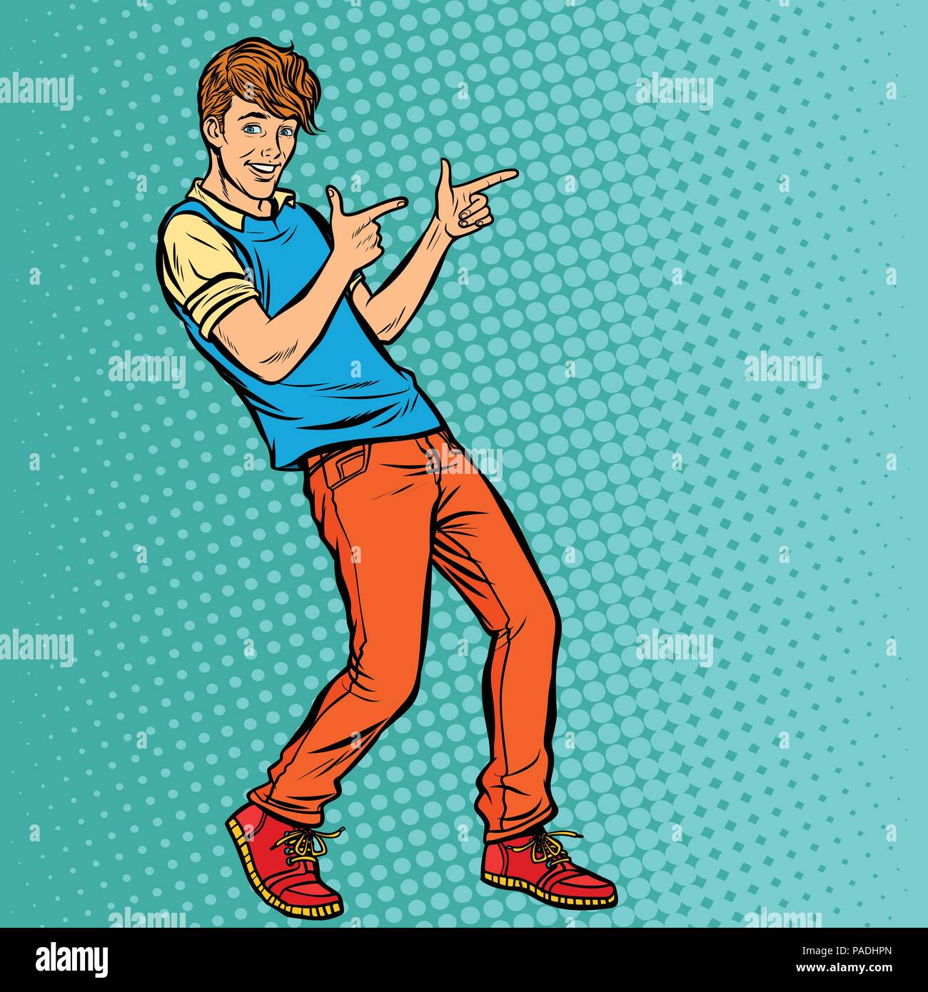 Man points Stock Vector Images - Alamy