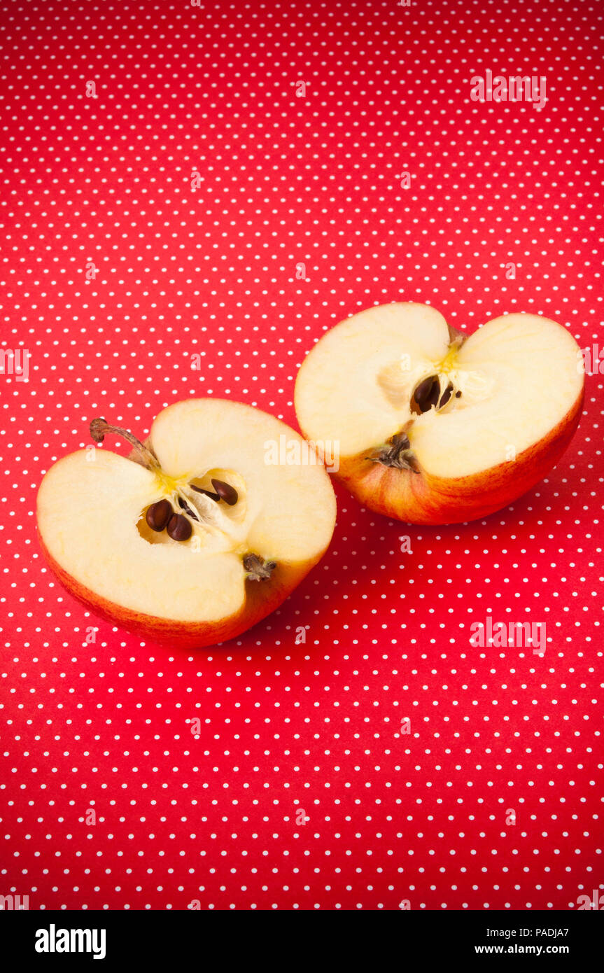 Red Apple Halves High Resolution Stock Photography and Images - Alamy