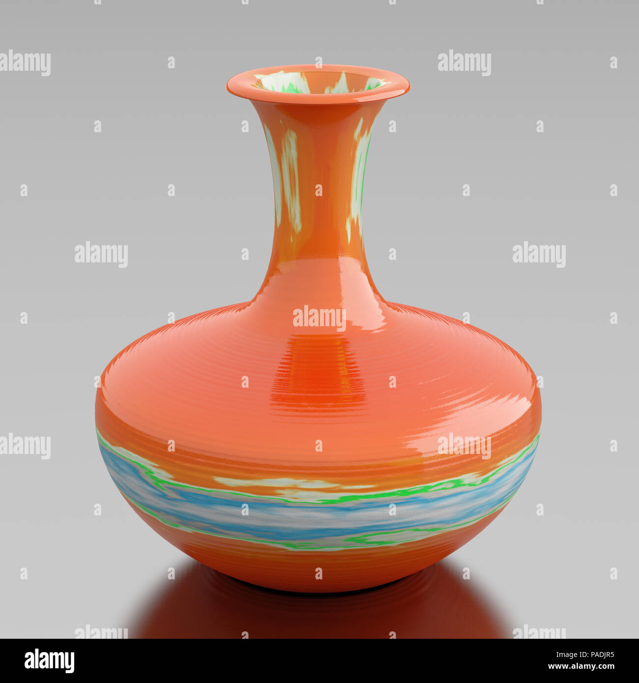 Empty ceramic vase isolated on white background Stock Photo - Alamy