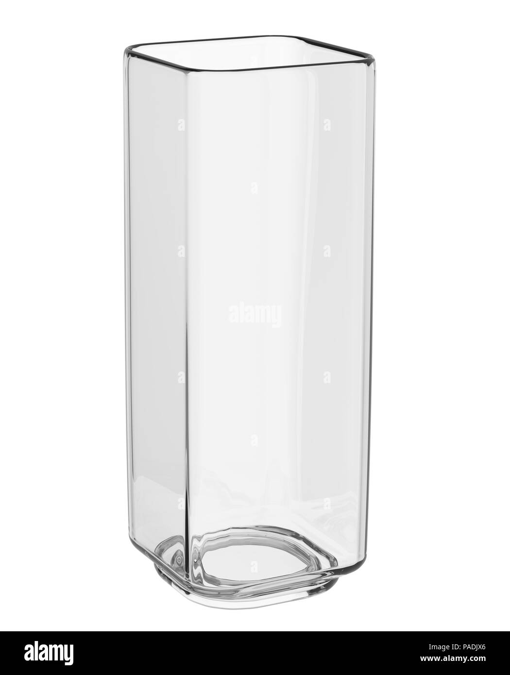 Empty glass vase isolated on white background. Include clipping path ...