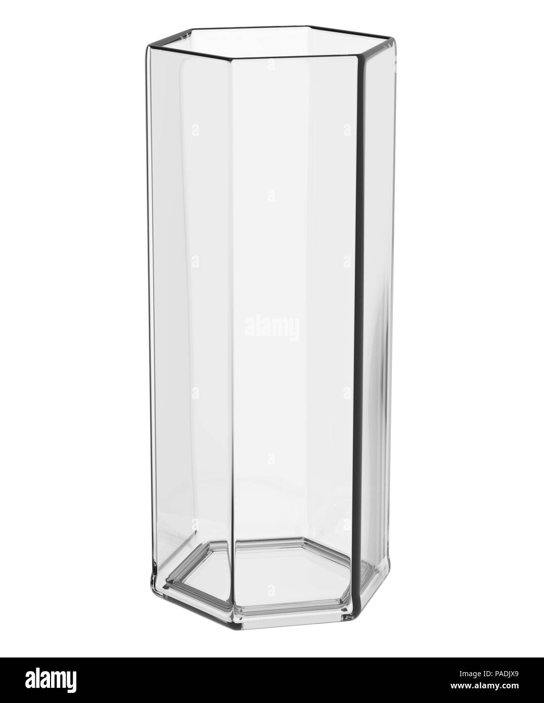 Empty glass vase isolated on white background. Include clipping path ...