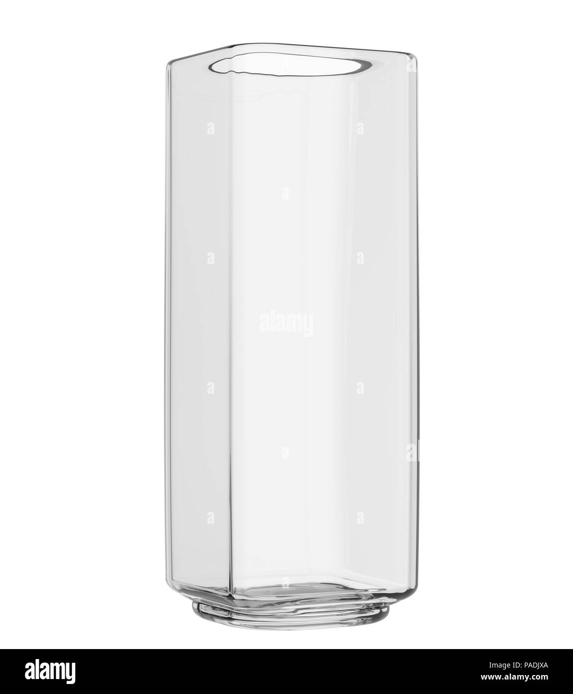 Empty glass vase isolated on white background. Include clipping path ...