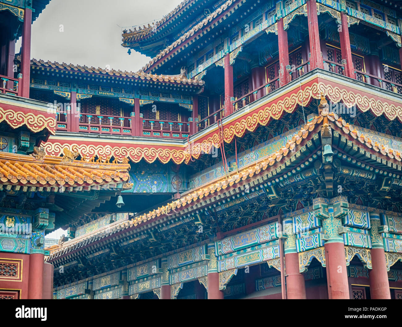 Lama Temple architecture and ornaments, Beijing, China Stock Photo - Alamy