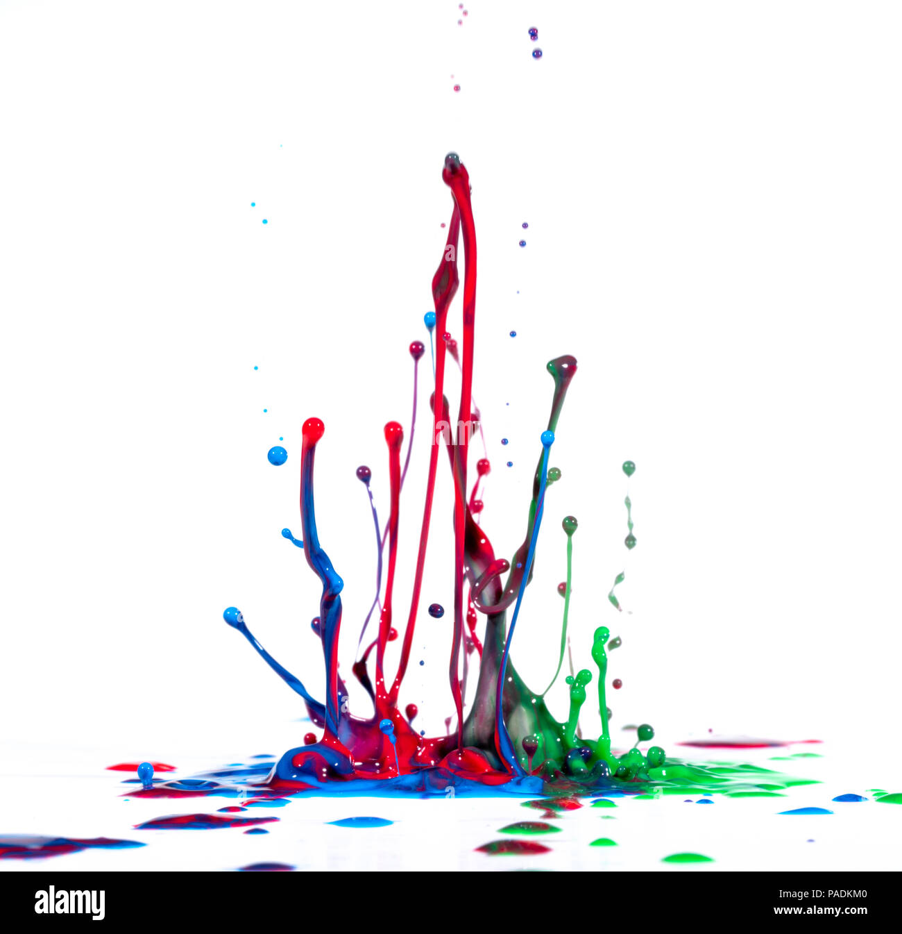 Splash of color ink on white background Stock Photo - Alamy