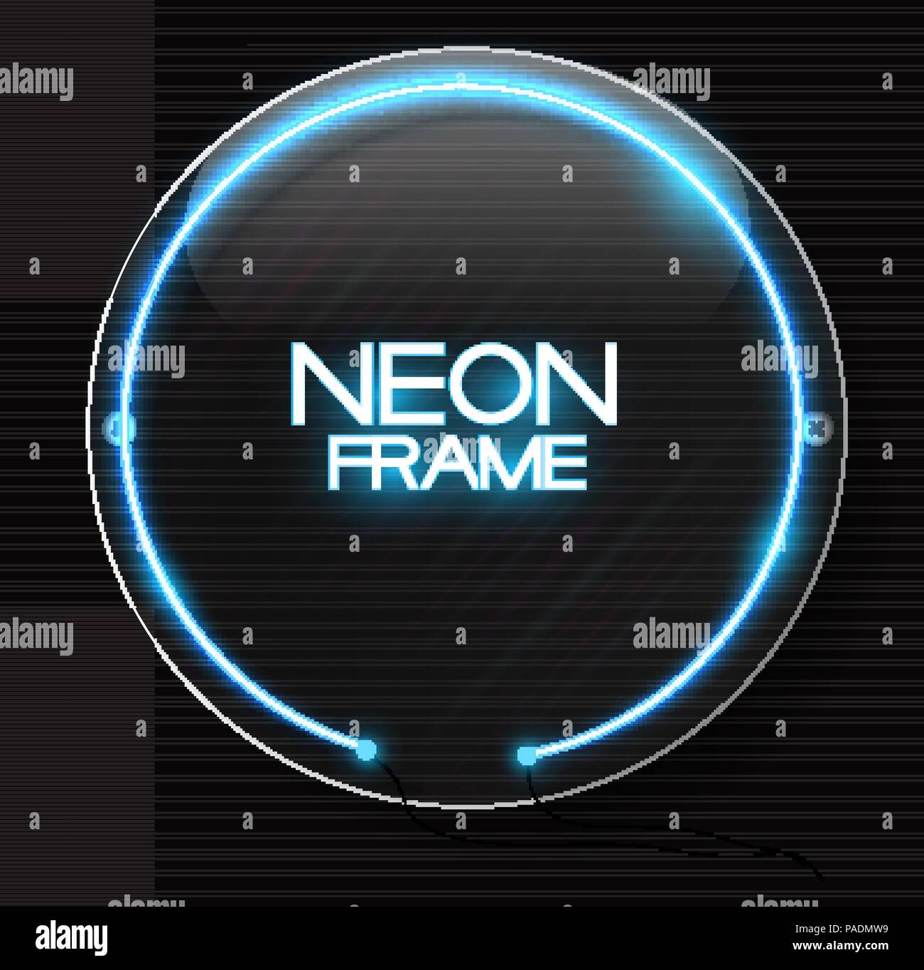 Abstract Neon Frame Template on Dark Background Vector Illustration ...