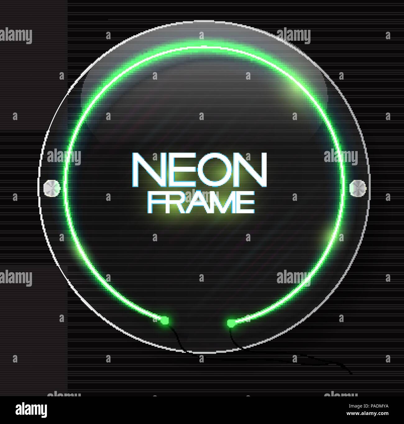 Abstract Neon Frame Template on Dark Background Vector Illustration ...