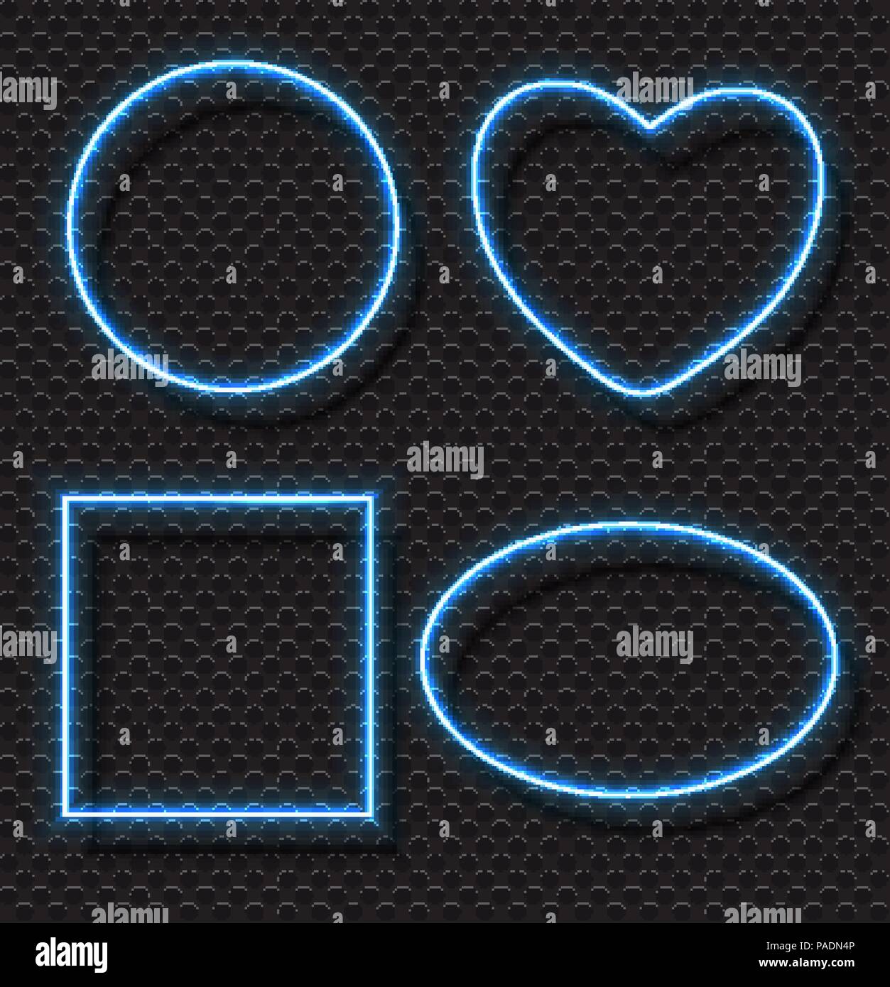 Abstract Neon Frame Template on Dark Background Vector Illustration ...