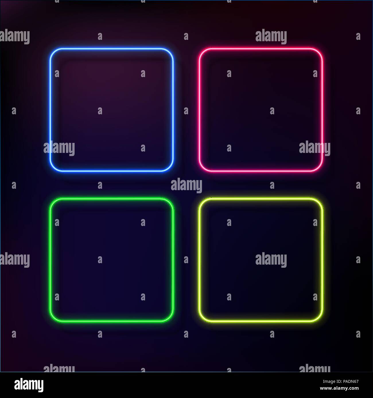 Abstract Neon Frame Template on Dark Background Vector Illustration ...