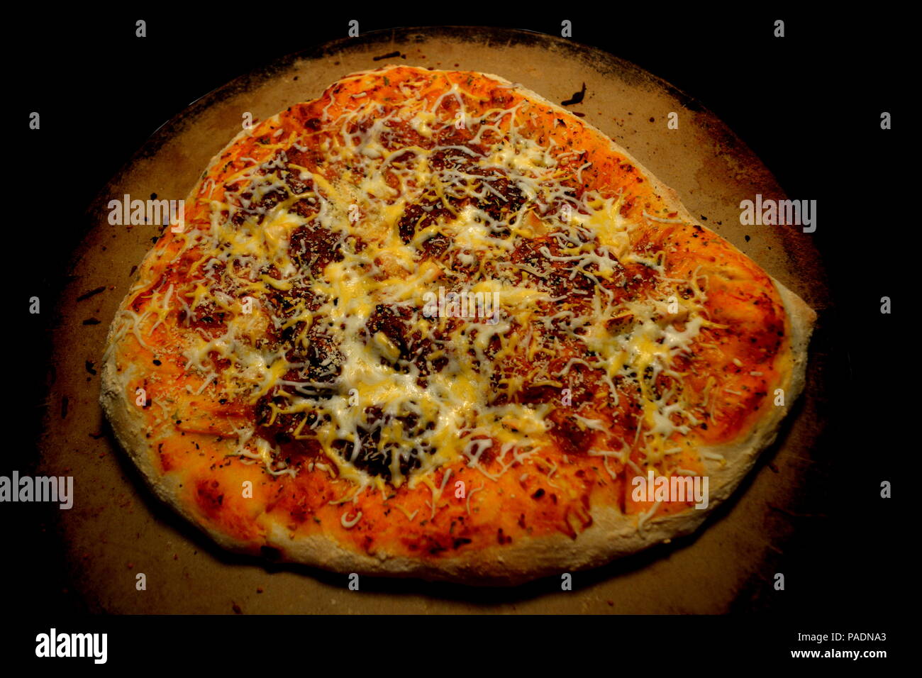 Fresh Rustic Oven Baked Thick Crust Pizza with Delicious Melted Four ...