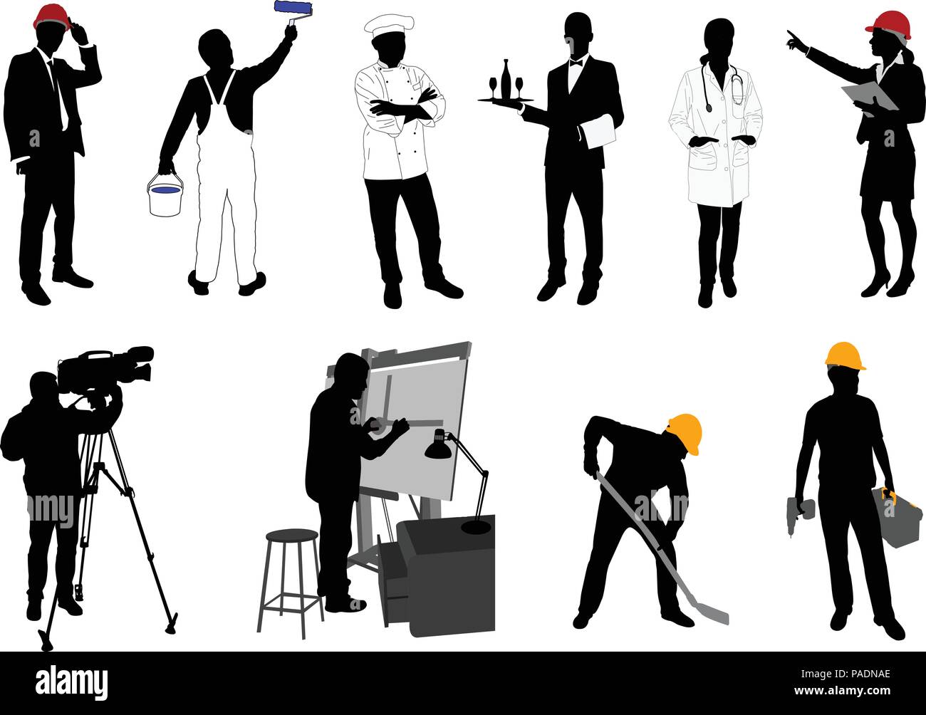 Occupations and work Stock Vector Images - Alamy