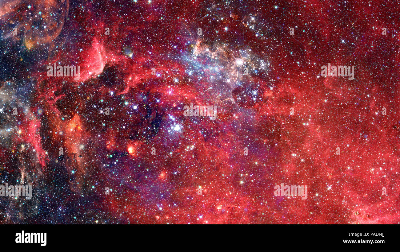 Cosmic galaxy background with nebula, stardust and bright shining stars ...
