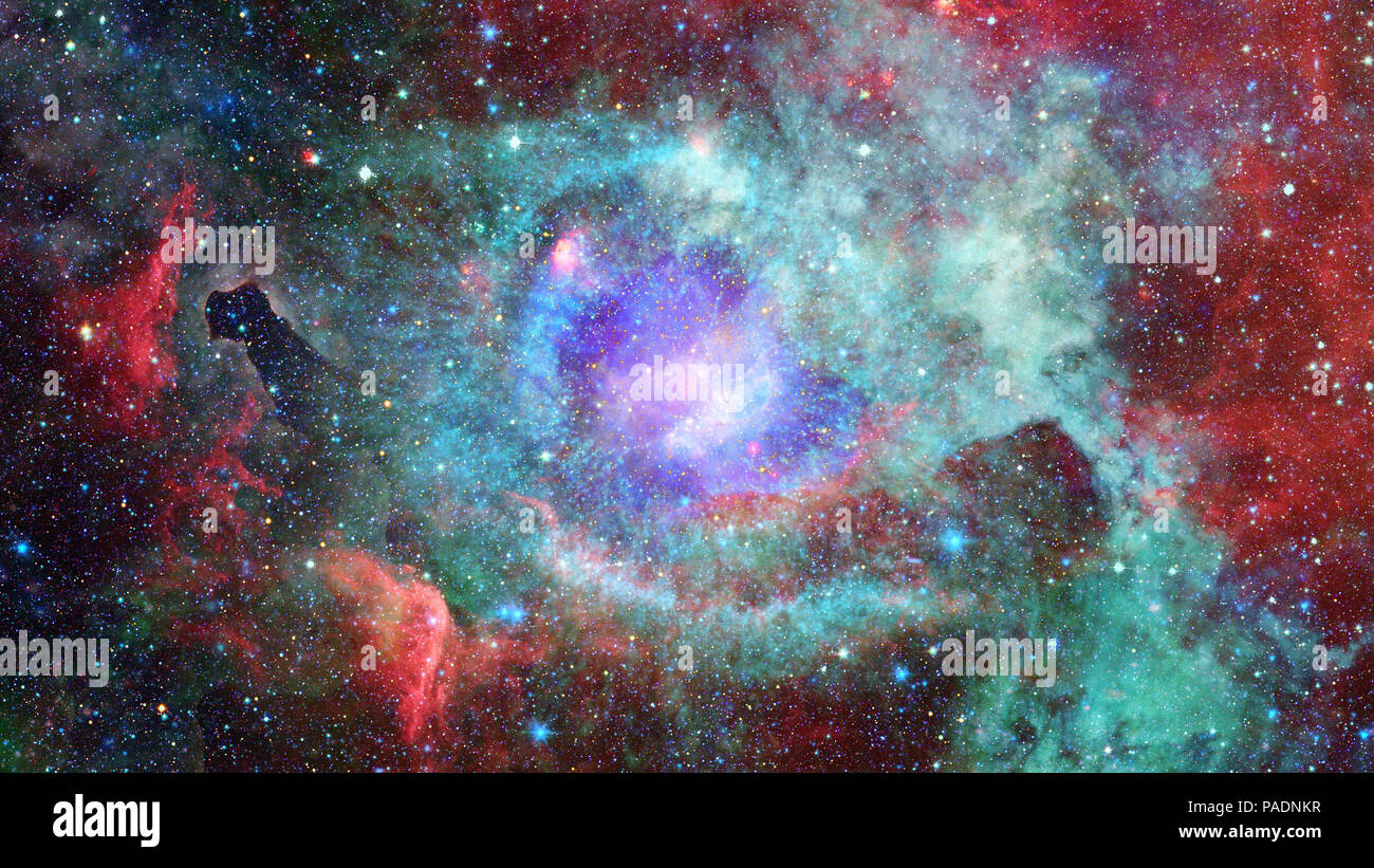 Nebula and stars in outer space. Elements of this image furnished by ...