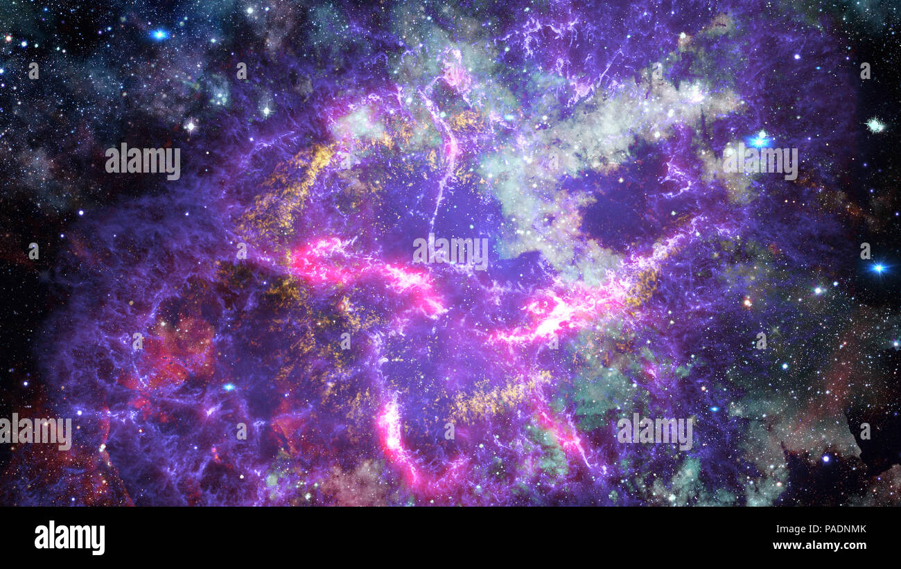 Deep space multicolor nebula stars and galaxies. Elements of this image ...