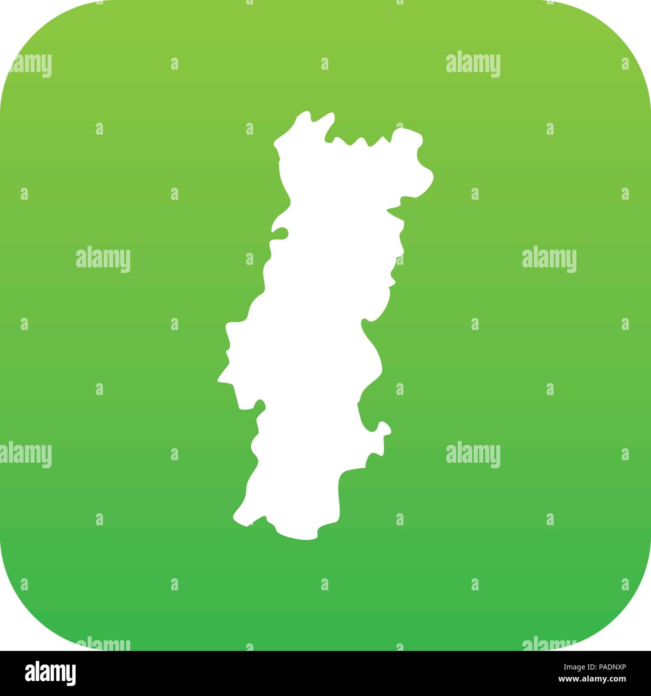 Portugal map icon green vector Stock Vector Image & Art - Alamy