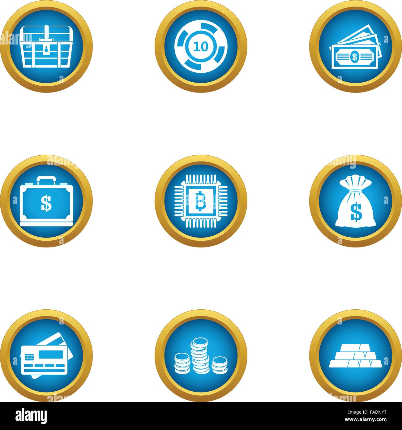 Money circulation icons set, flat style Stock Vector Image & Art - Alamy