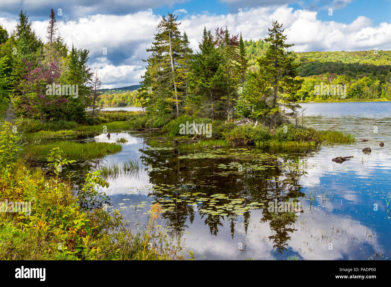 Early autumn in Mont Orford National Park, Eastern Townships, Quebec ...