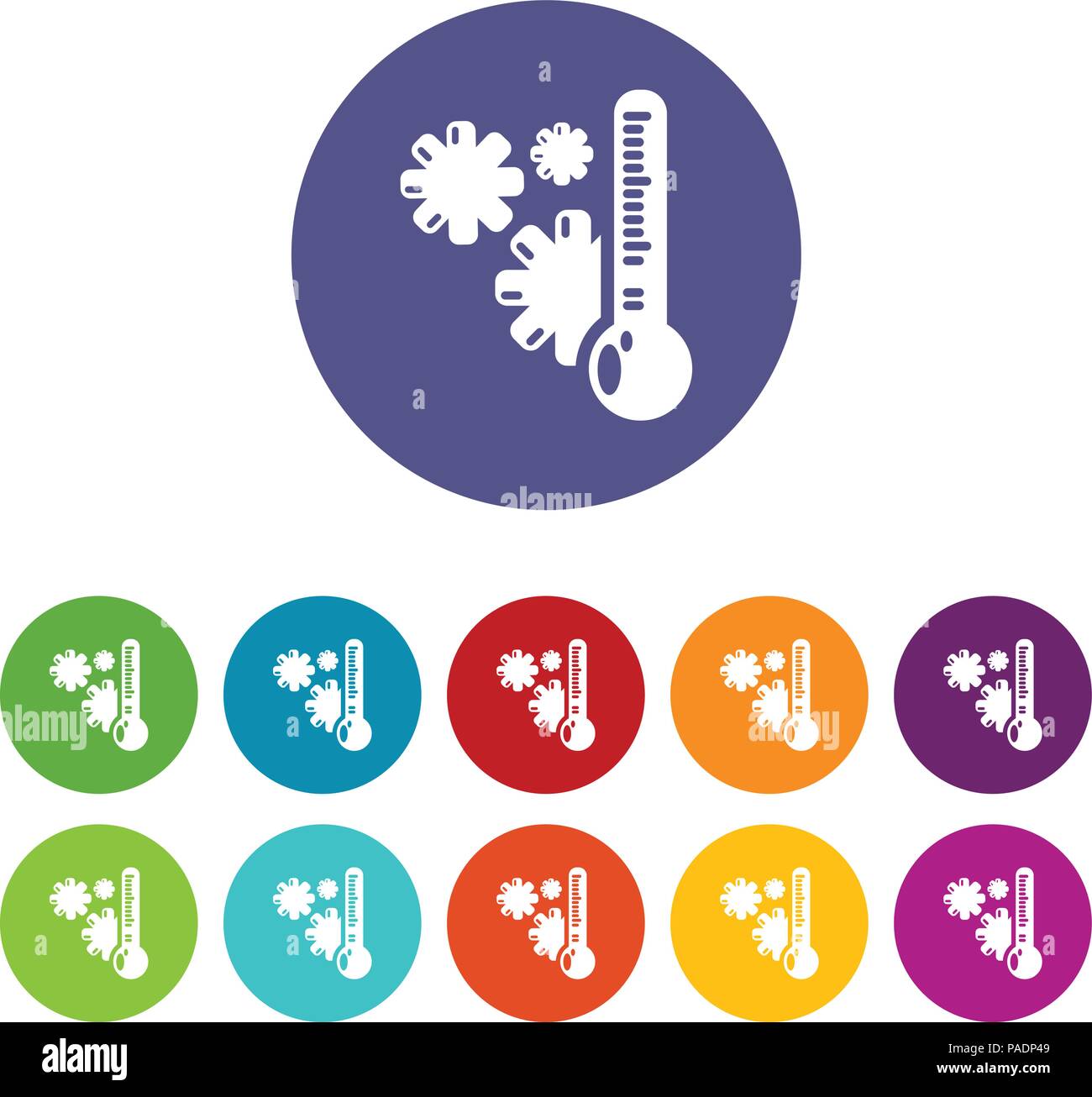 Cold icons set vector color Stock Vector Image & Art - Alamy