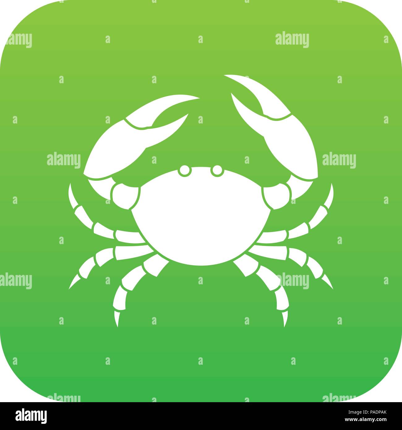 Crab icon green vector Stock Vector Image & Art - Alamy
