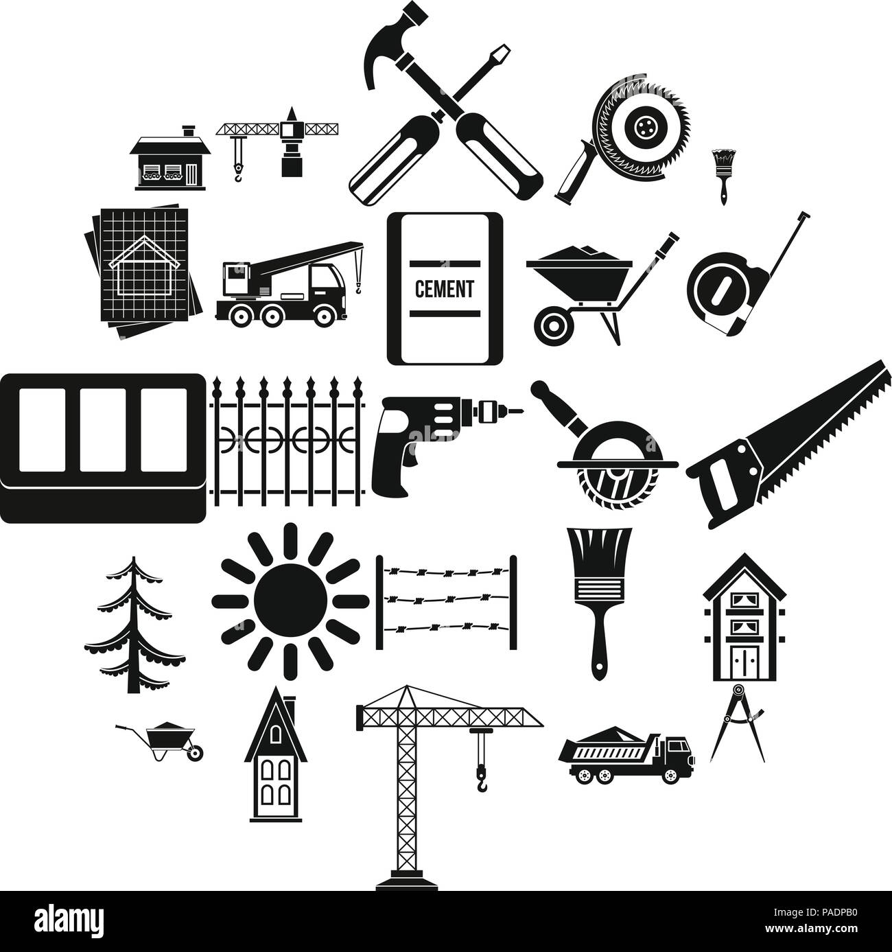 Concrete construction sturdy Stock Vector Images - Alamy