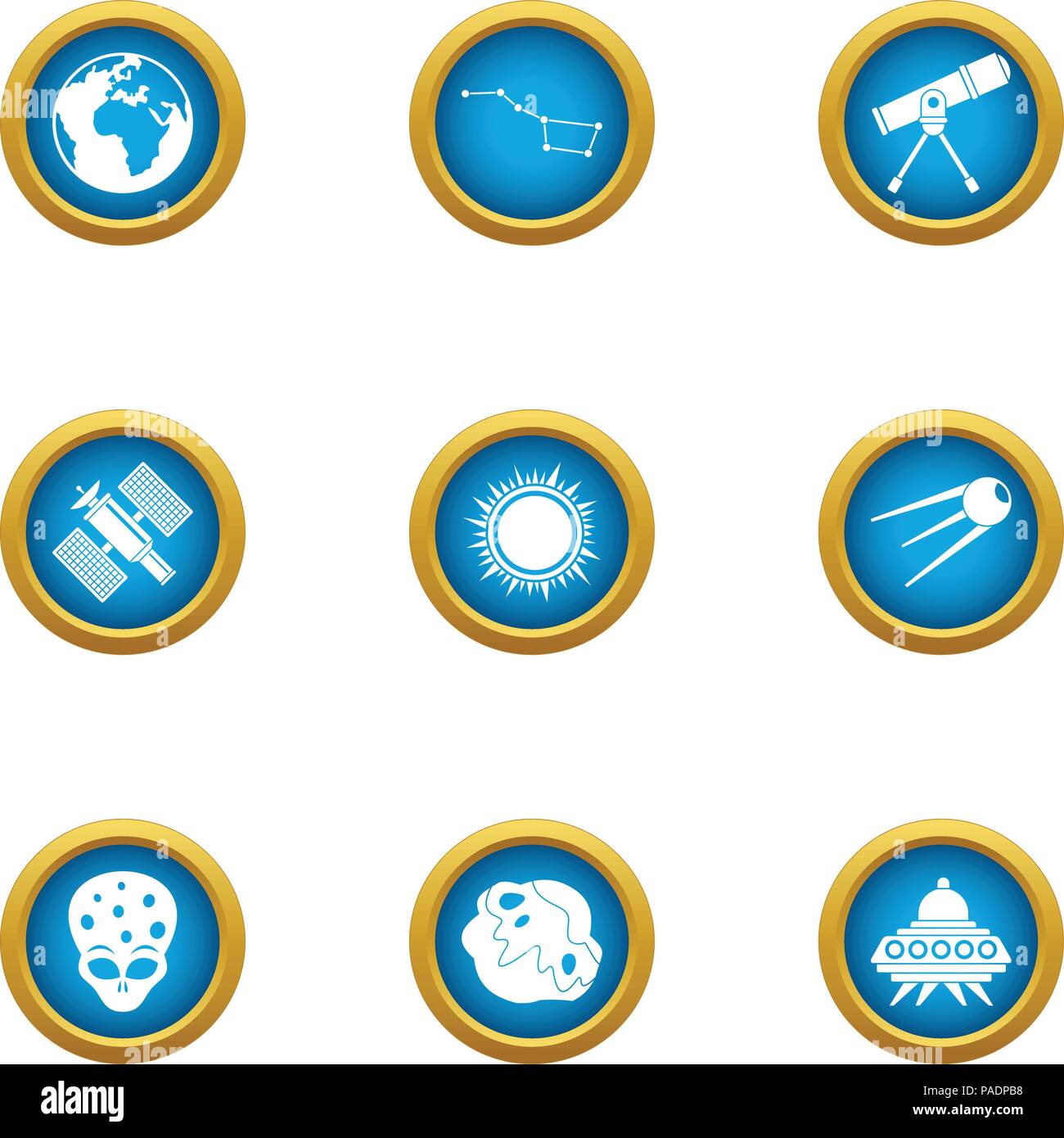 Advent icons set, flat style Stock Vector Image & Art - Alamy