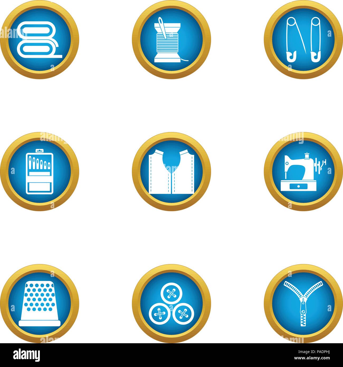 Repair clothing icons set, flat style Stock Vector Image & Art - Alamy