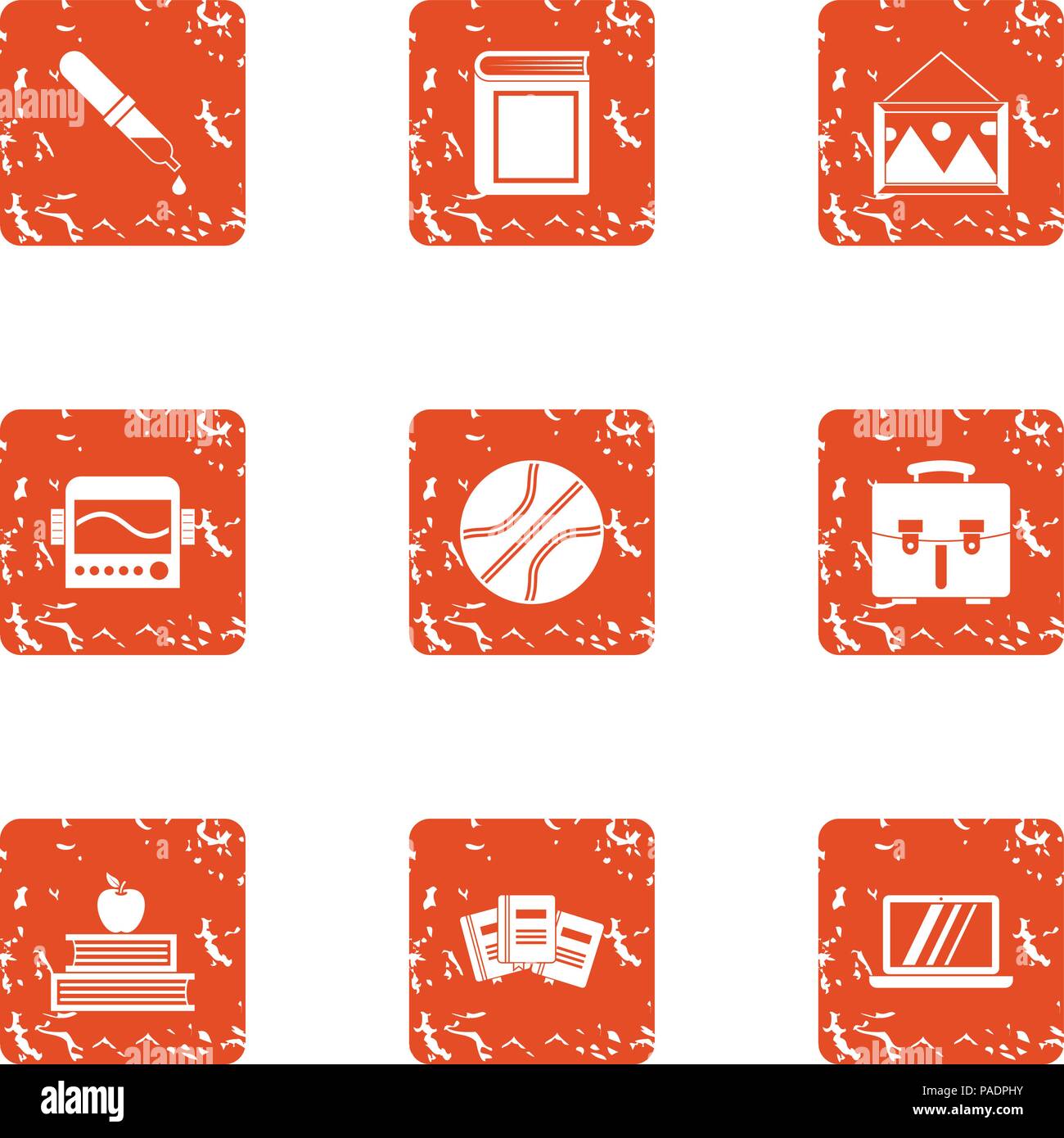 Artist icons set, grunge style Stock Vector Image & Art - Alamy