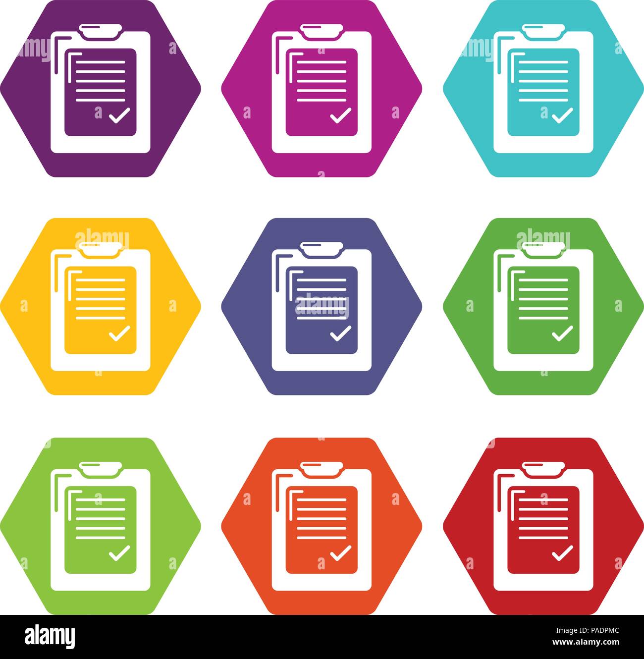 Check list icons set 9 vector Stock Vector Image & Art - Alamy