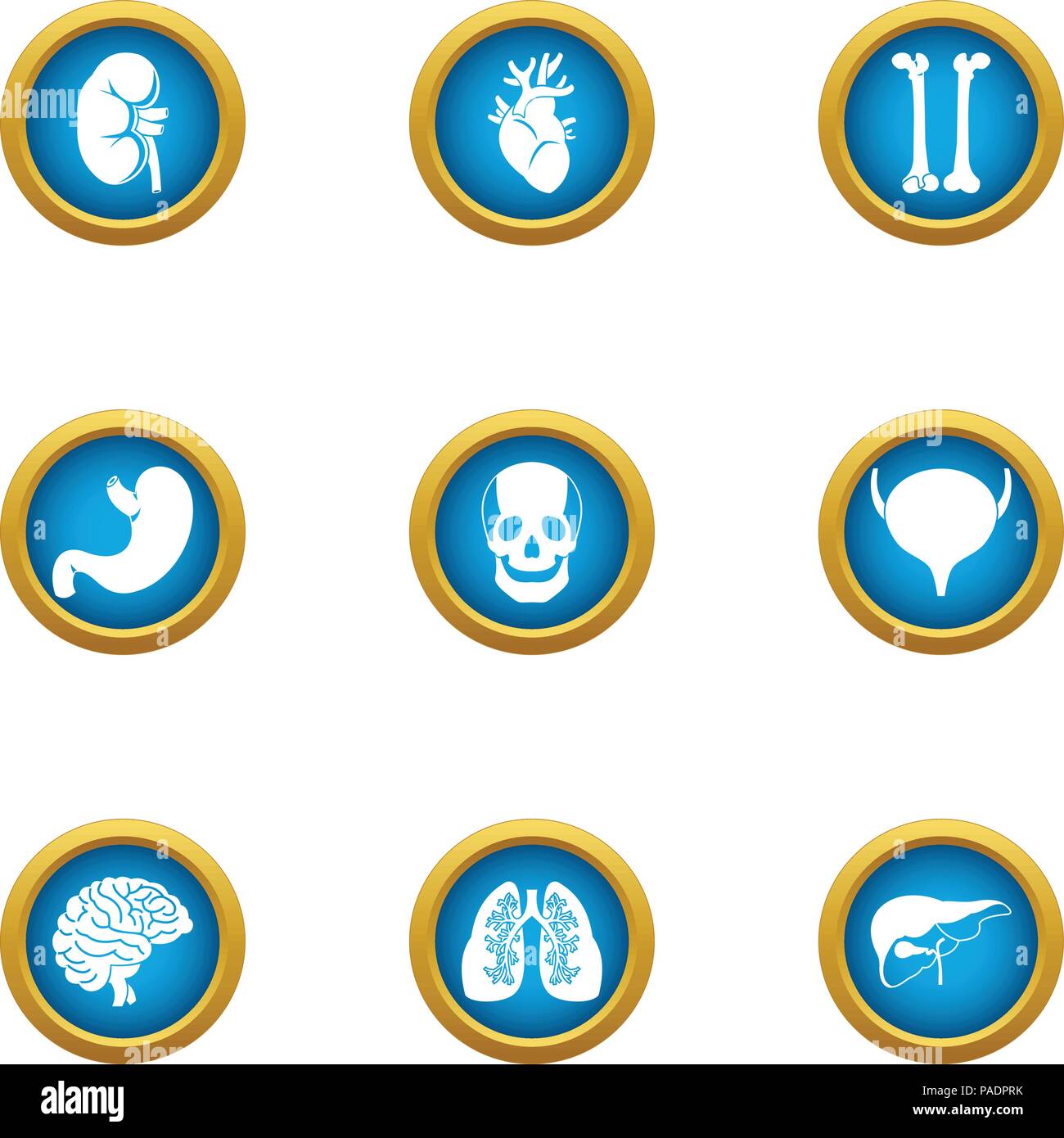 Carcass icons set, flat style Stock Vector Image & Art - Alamy